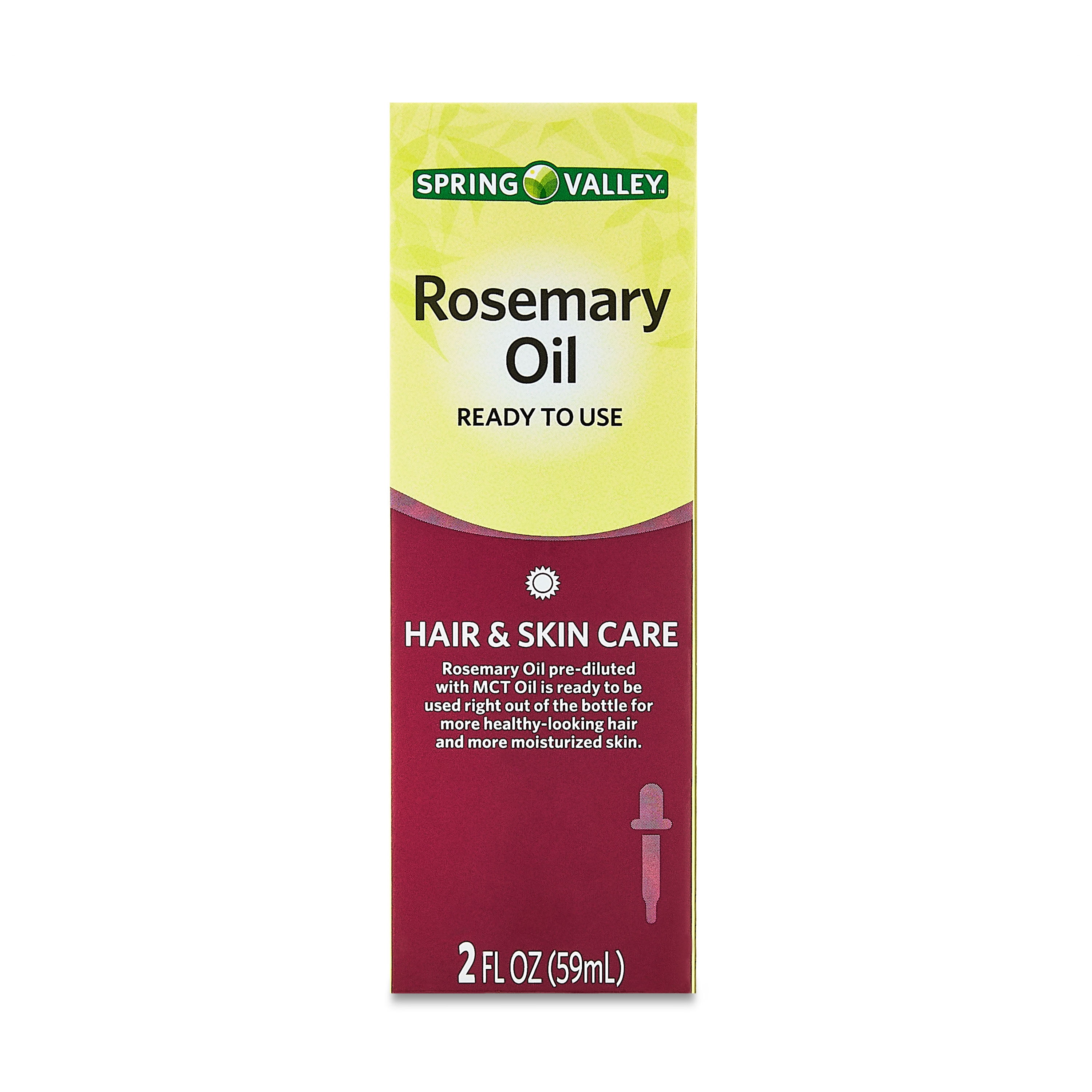 Spring Valley Rosemary Oil + MCT for Hair, Skin & Nails- Pre-Diluted ...