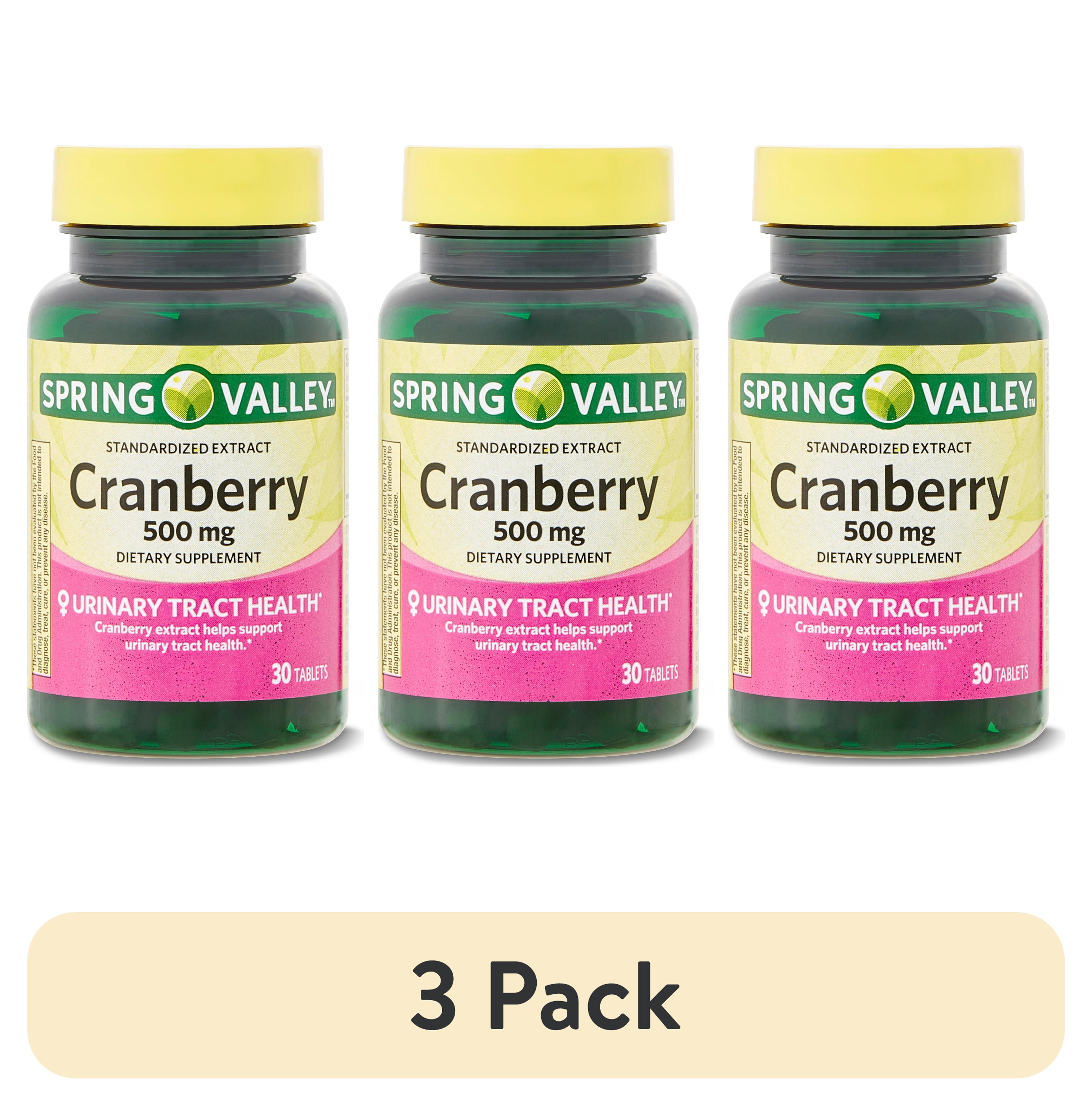 (3 pack) Spring Valley Standardized Ext Cranberry Urinary Tract Health ...