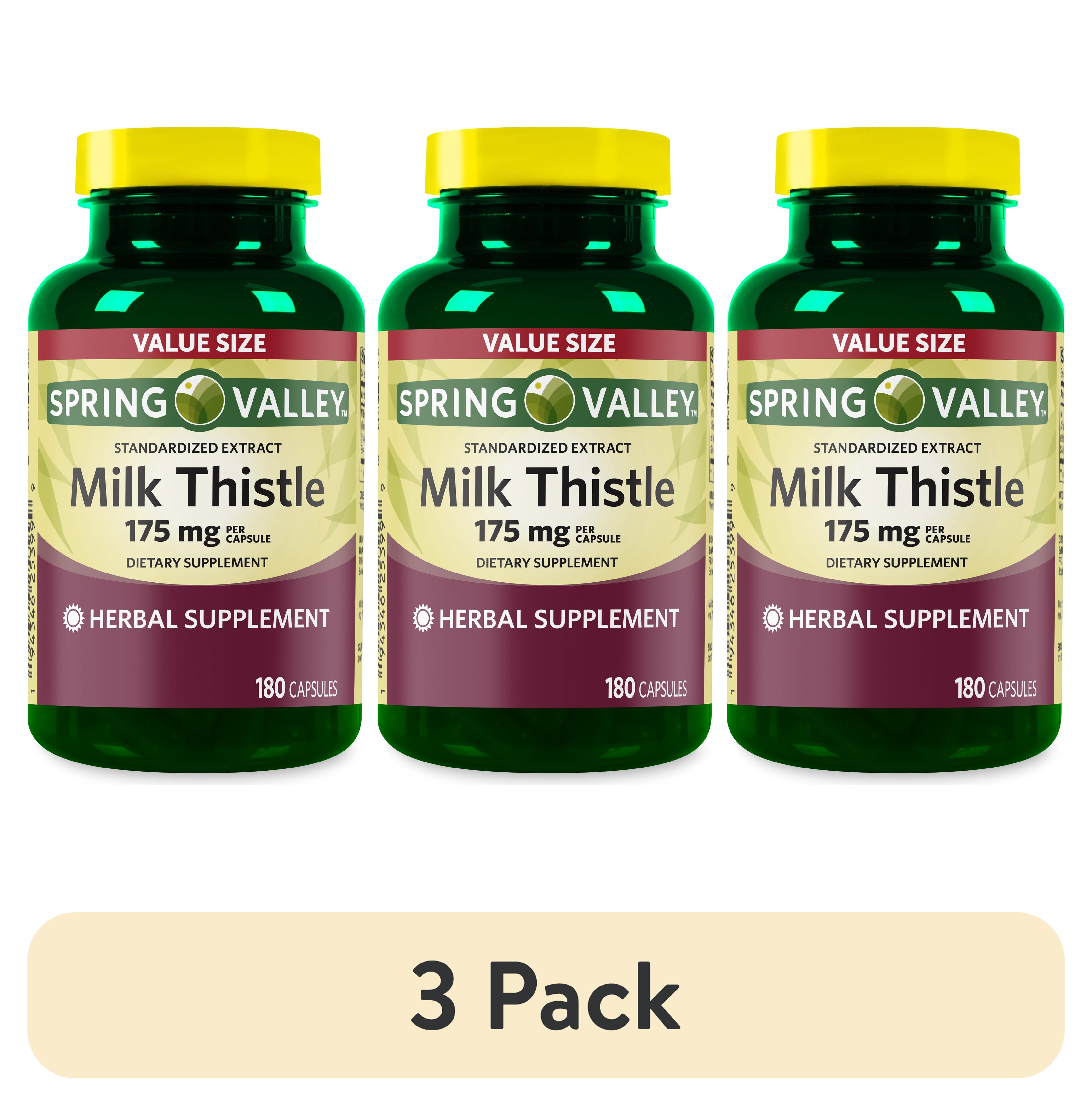 (3 pack) Spring Valley Standardized Extract Milk Thistle Dietary ...