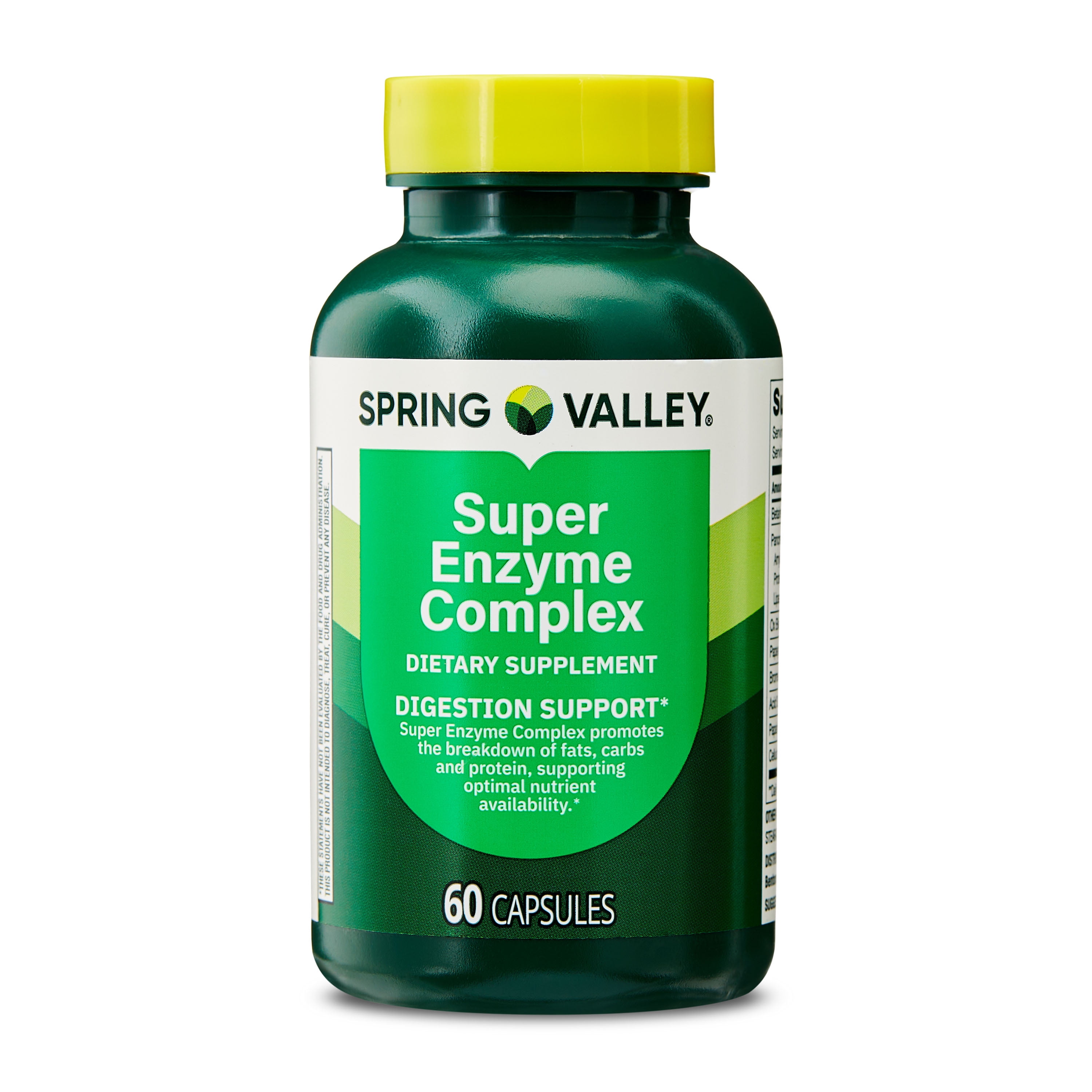Spring Valley Super Enzyme Complex Dietary Supplement Capsules, 60 ...