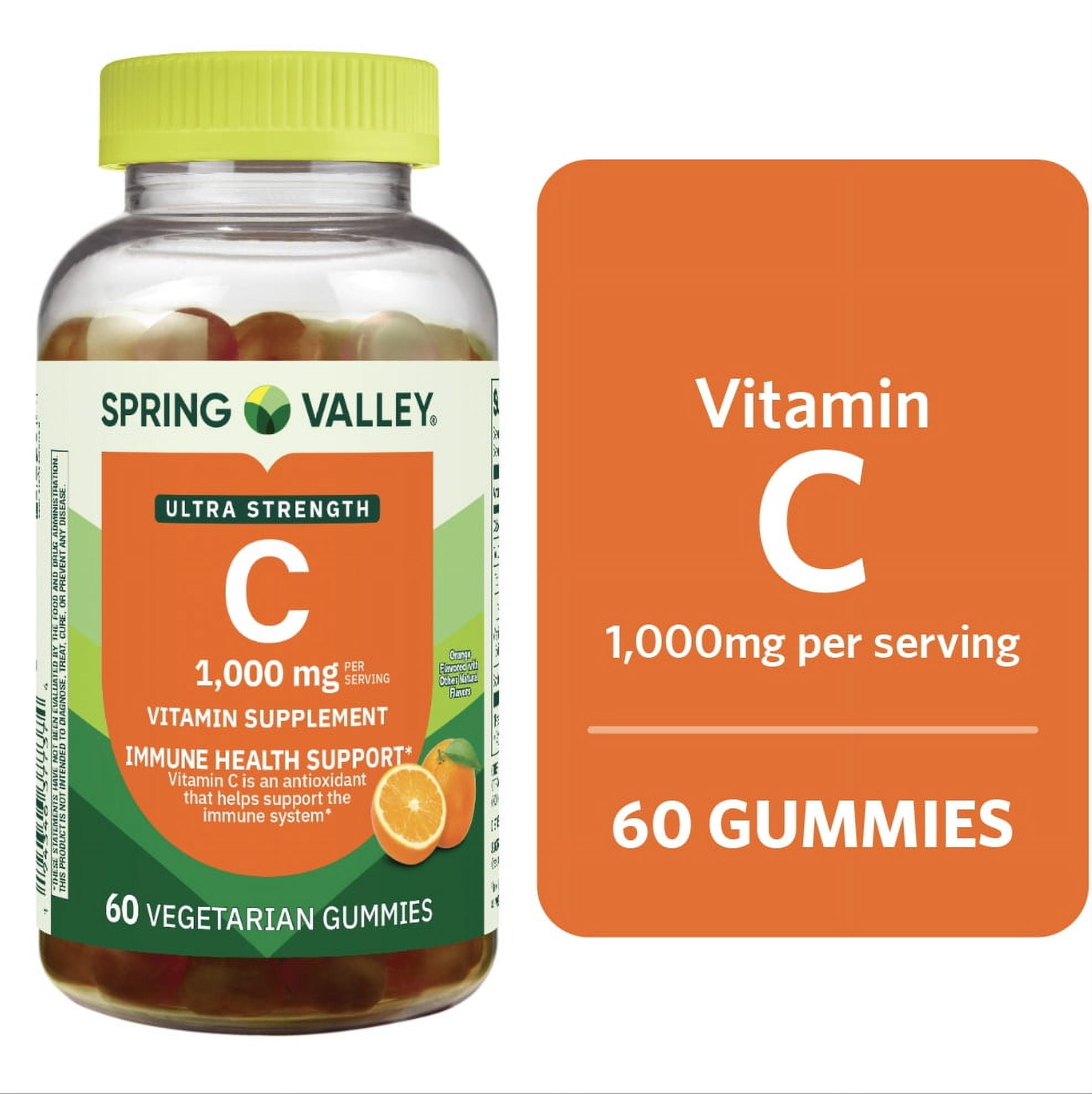 Spring Valley Ultra Strength Vitamin C 1,000 mg, 60 CT Vegetarian ...