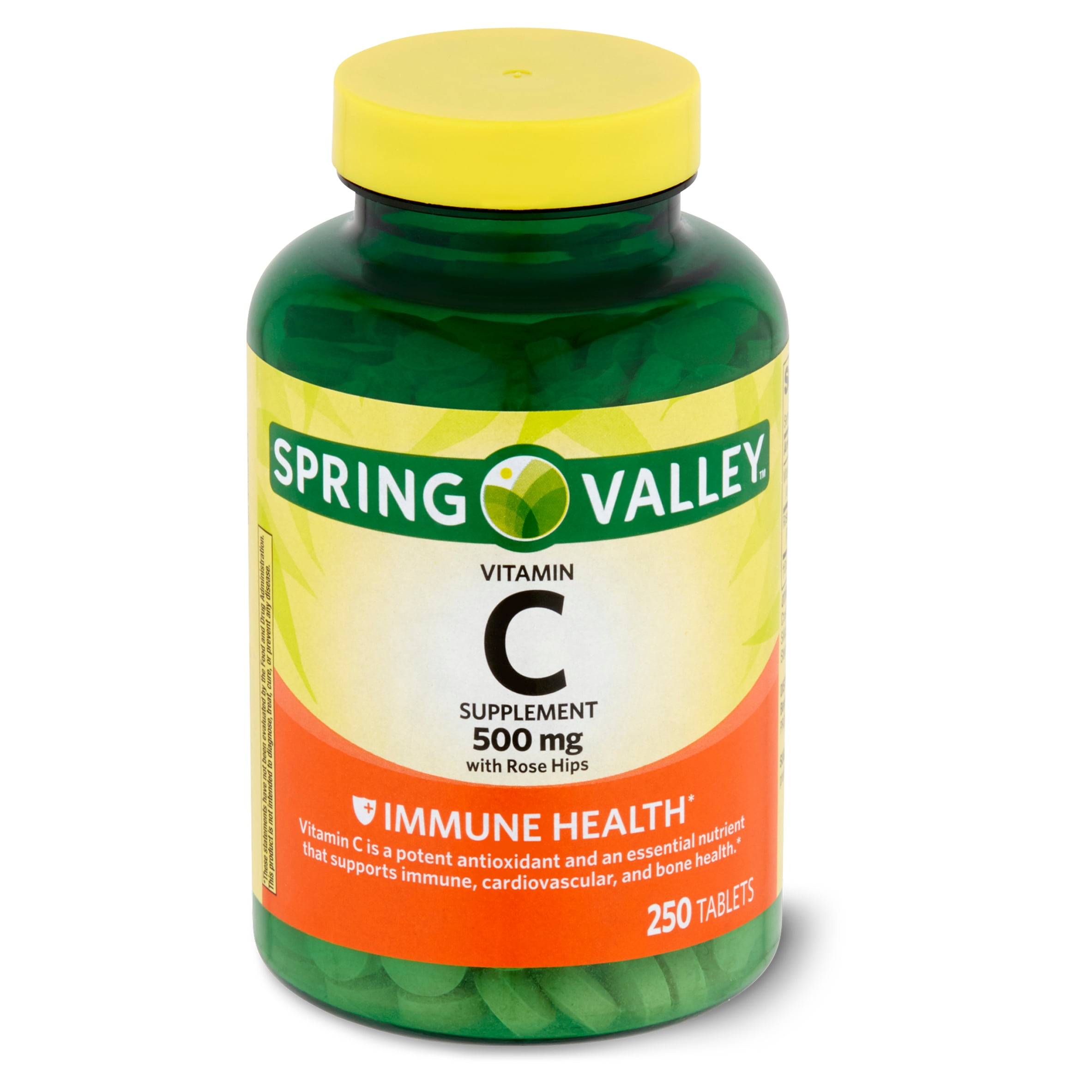 Spring Valley Vitamin C Supplement with Rose Hips, 500 mg, 250 Count ...