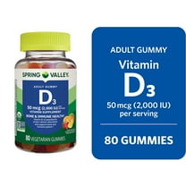Spring Valley Vitamin K2 + Vitamin D3 Supplement Vegetarian Gummies for ...