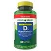 Spring Valley Vitamin D3 Supplement Softgels for Bone and Immune Health ...