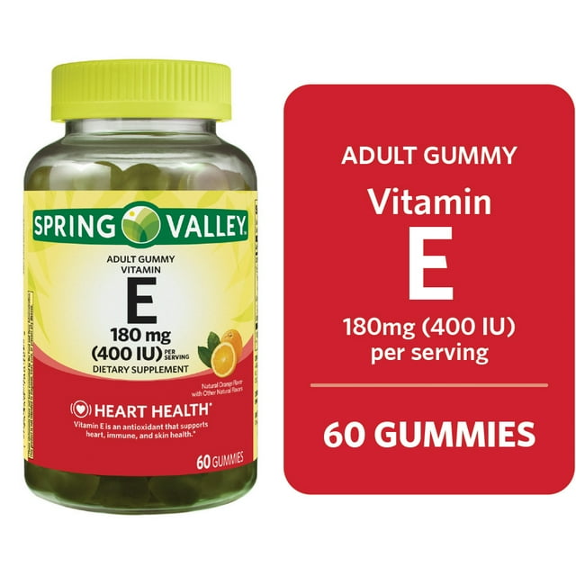Spring Valley Vitamin E Gummy, 60 Count - Walmart.com