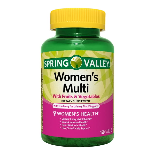 Spring Valley Women's Multi Tablets, 150 Count - Walmart.com