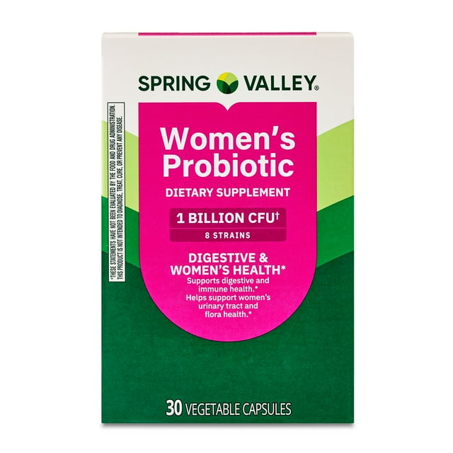 Spring Valley Women's Probiotic Dietary Supplement Vegetarian Capsules ...