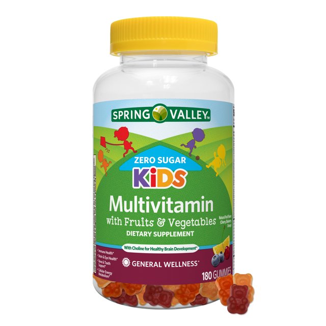 Spring Valley Zero Sugar Kids Multi Gummy, 180 Count - Walmart.com