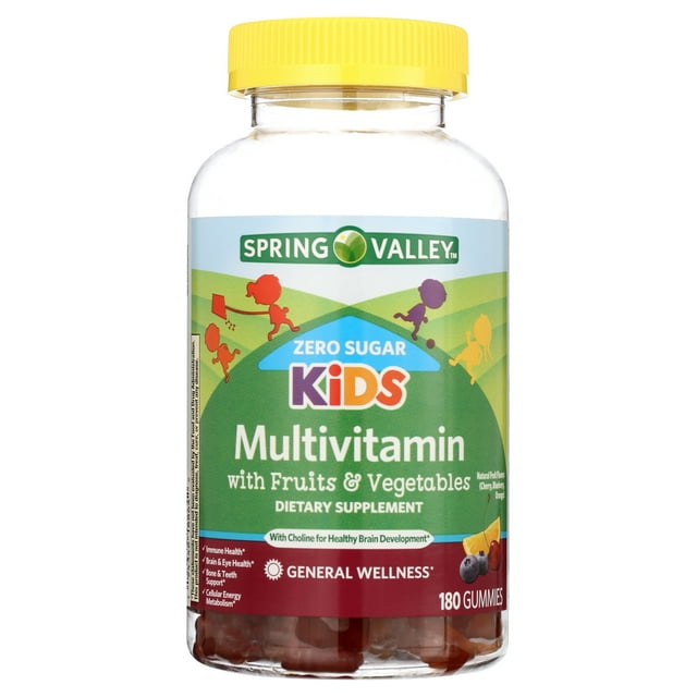 Spring Valley Zero Sugar Kids Multi Gummy, 180 Count - Walmart.com