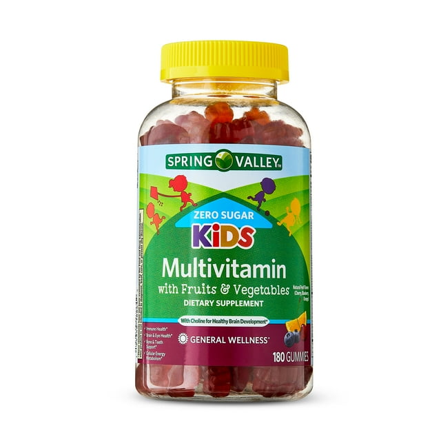 Spring Valley Zero Sugar Kids Multi Gummy, 180 Count - Walmart.com