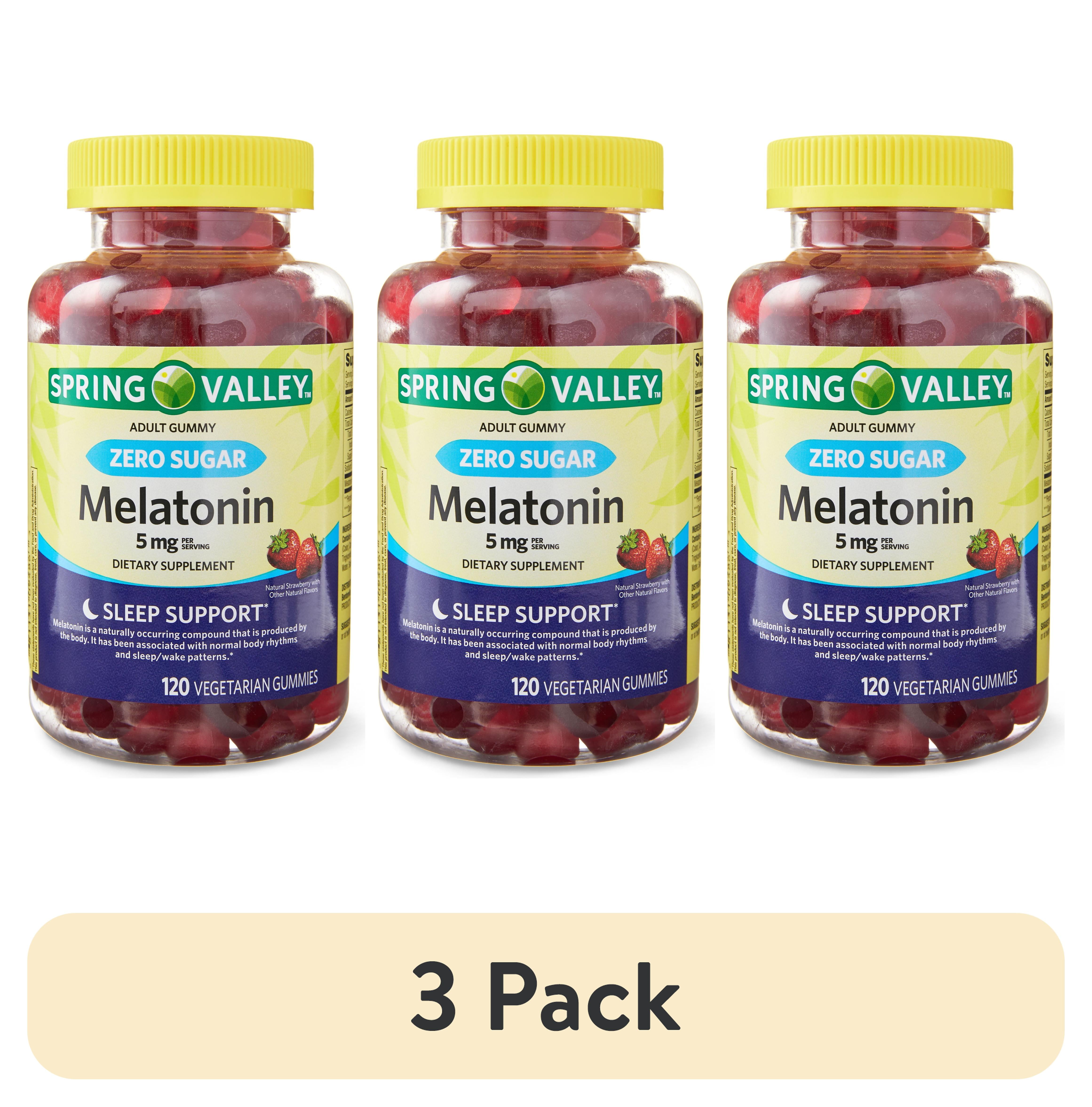 (3 pack) Spring Valley Zero Sugar Melatonin Sleep Support Dietary ...