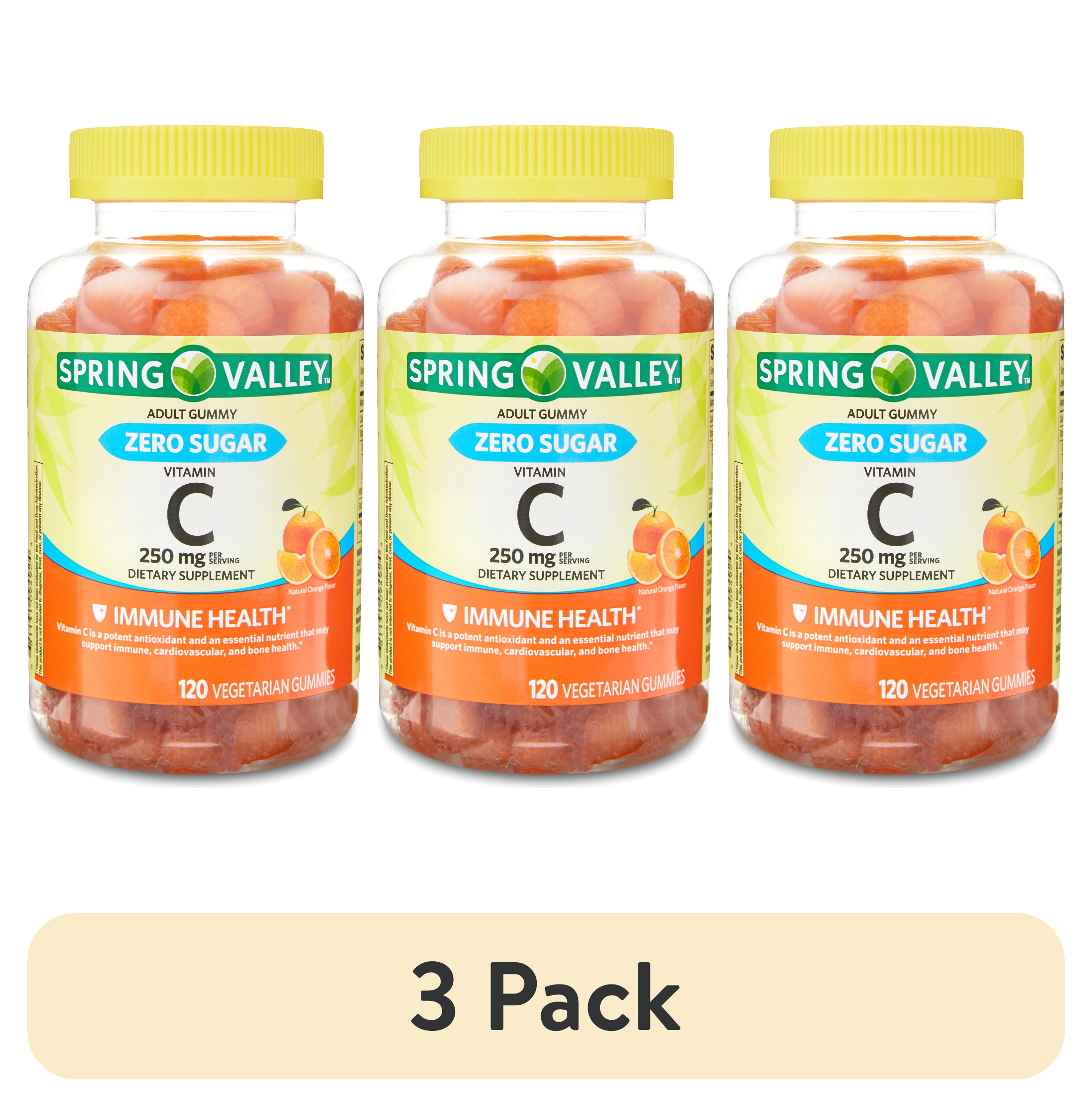 (3 pack) Spring Valley Zero Sugar Vitamin C Gummies Dietary Supplement ...
