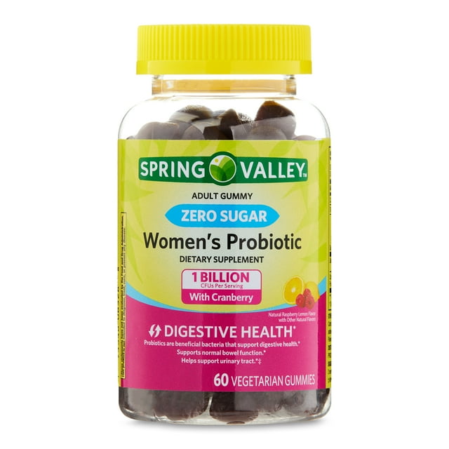 Spring Valley Zero Sugar Women's 1 Billion CFU Probiotic with Cranberry ...