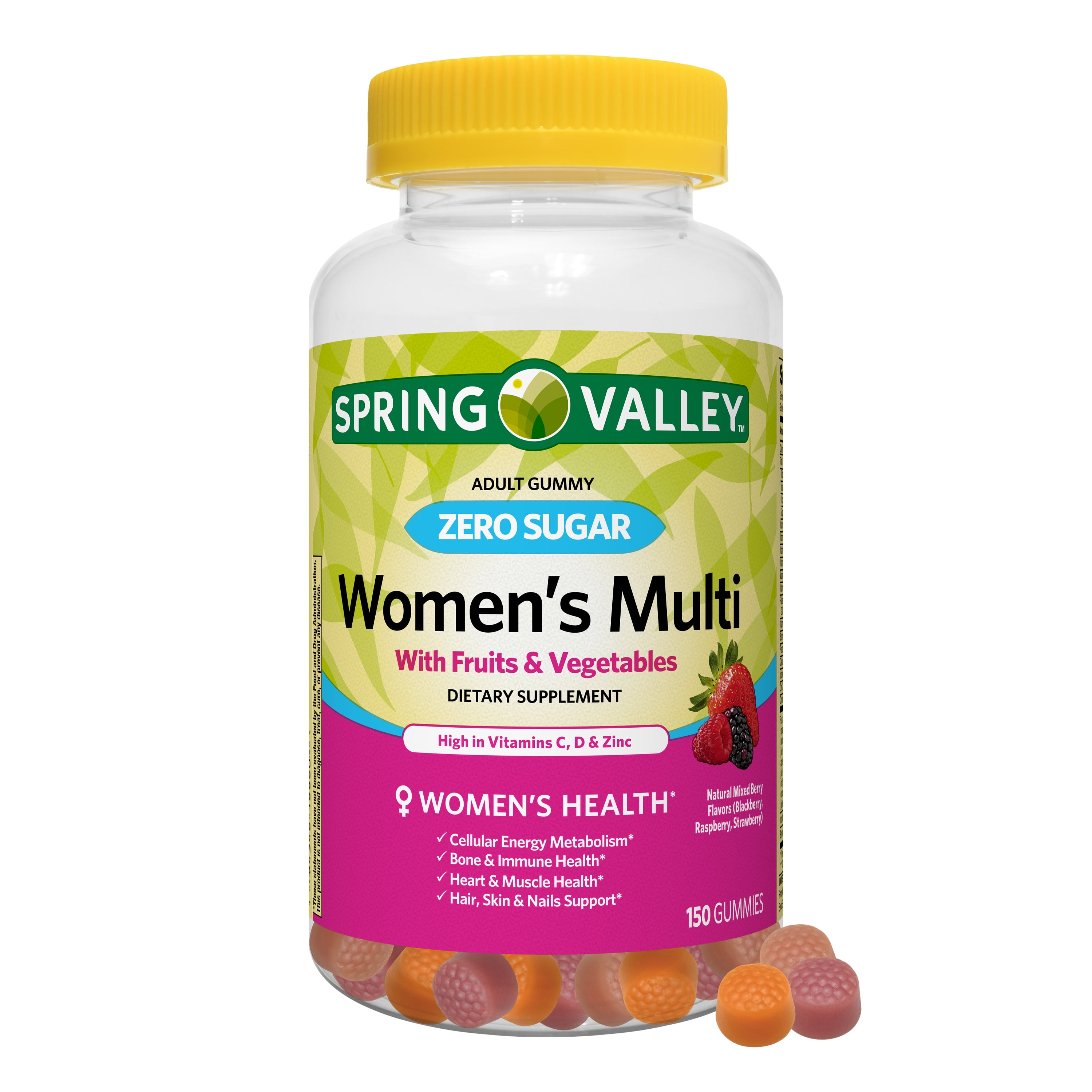 Spring Valley Zero Sugar Women's Multi Gummy, 150 Count - Walmart.com