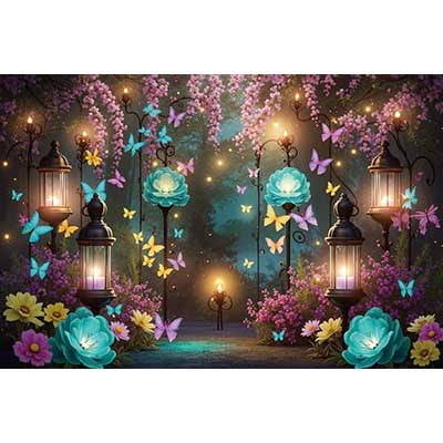 Spring Village Rural Town Backdrops Photography Floral Park Gard ...