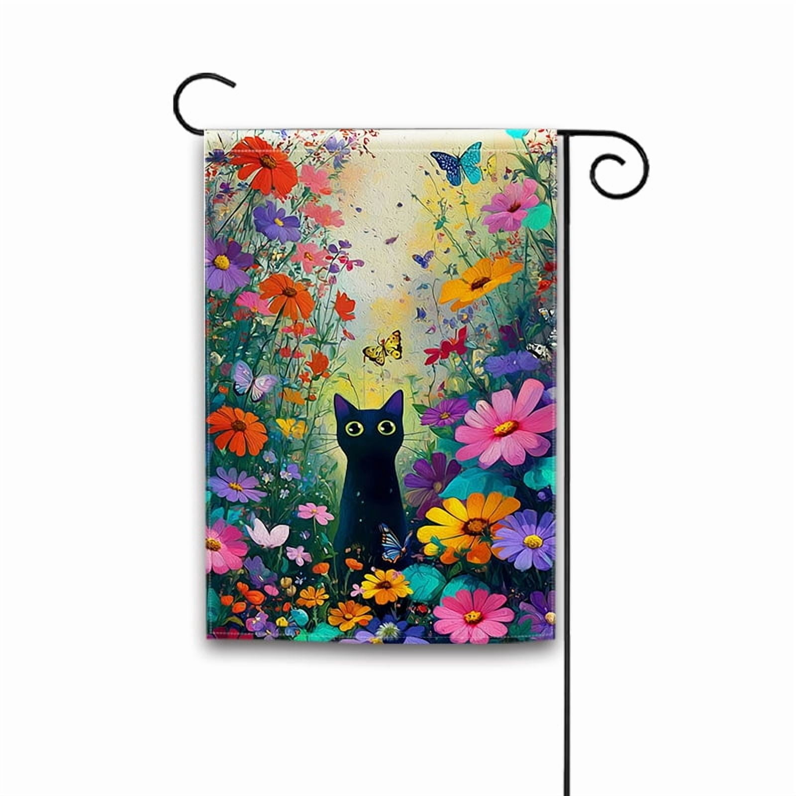 Spring Vintage Floral Garden Flag, Double-Sided Easter Welcome Banner ...