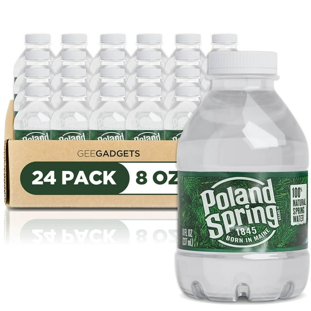 Spring Water Bottles 24 Pack - Recyclable Disposable 8 oz Mini Bottle ...