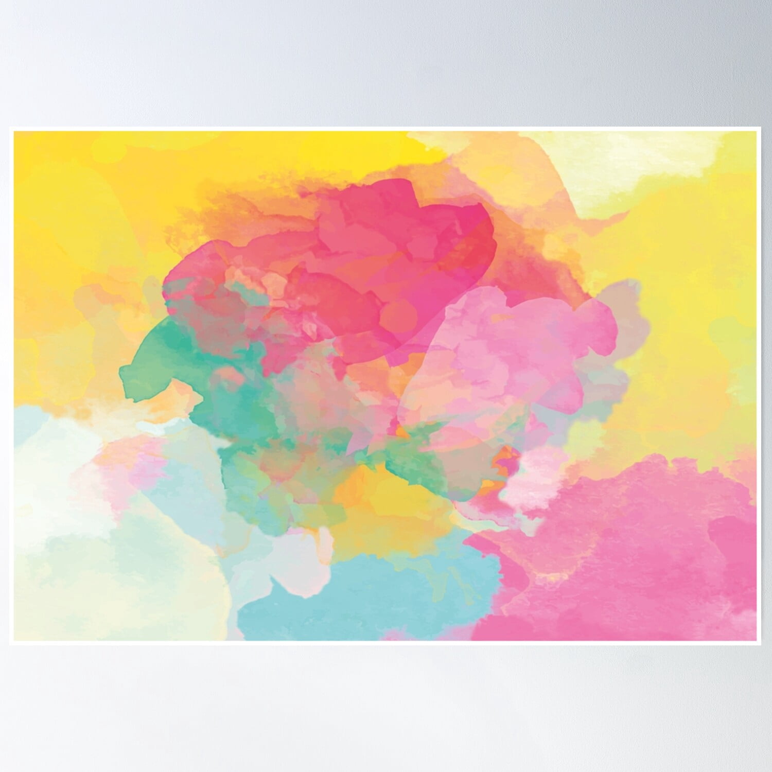 Spring Water Colors Poster Wall Art, Modern Wall Decor, 24x36 UNFRAMED ...