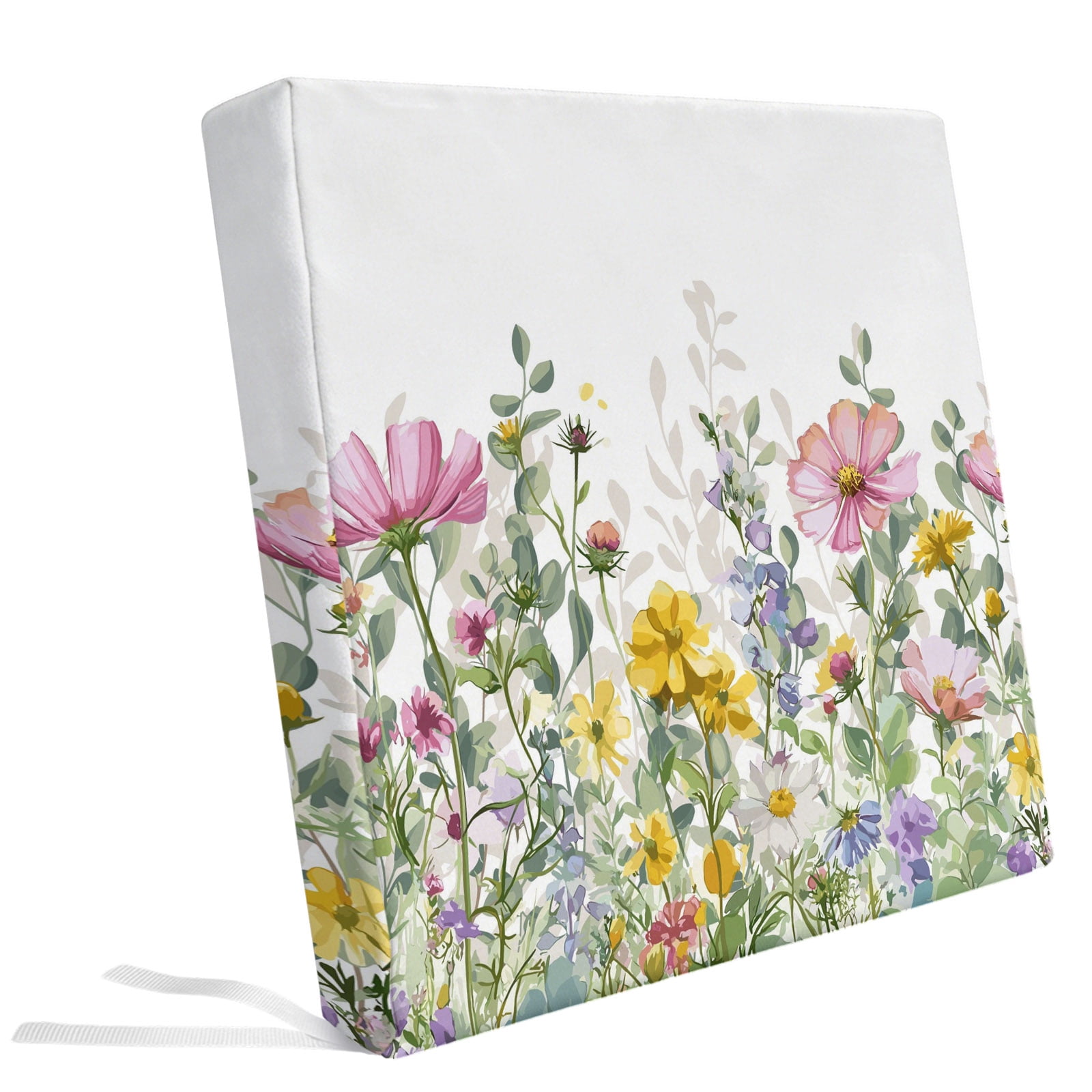 Spring Watercolor Daisy Roses Outdoor Seat Cushion Covers Set of 2 ...
