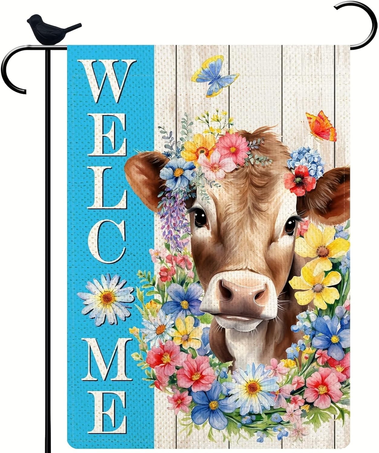 Spring Welcome Cow Garden Flag Double Sided Outside decorations,Funny ...