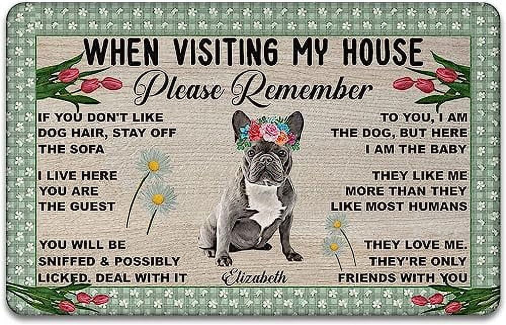 Spring Welcome Doormat Personalized Door Mat When Visiting My House ...