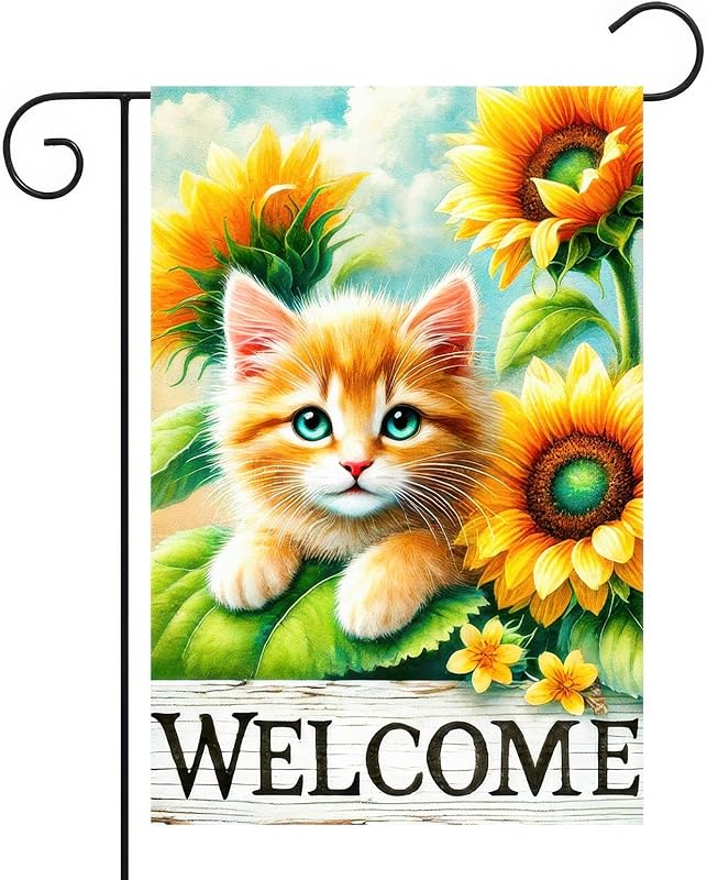Spring Welcome Garden Flag 12x18 Inch Double-Sided Floral Greenery Yard ...