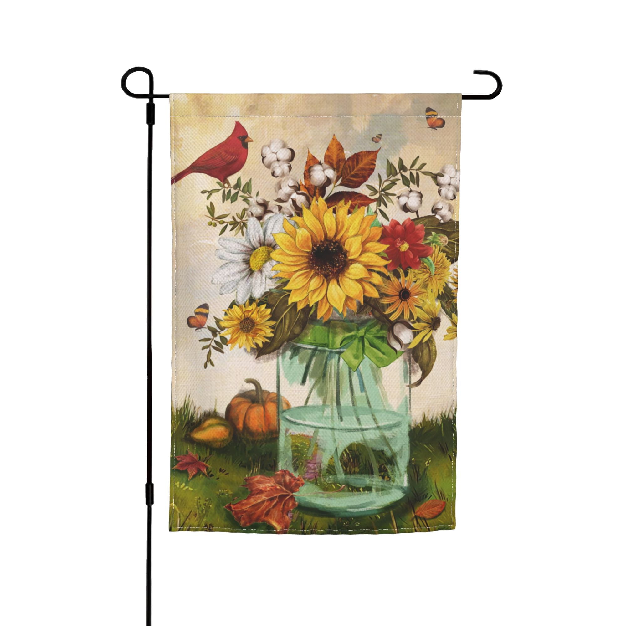 Spring Welcome Gnome Garden Flag 12 x 18 inch Double Sided Outside ...
