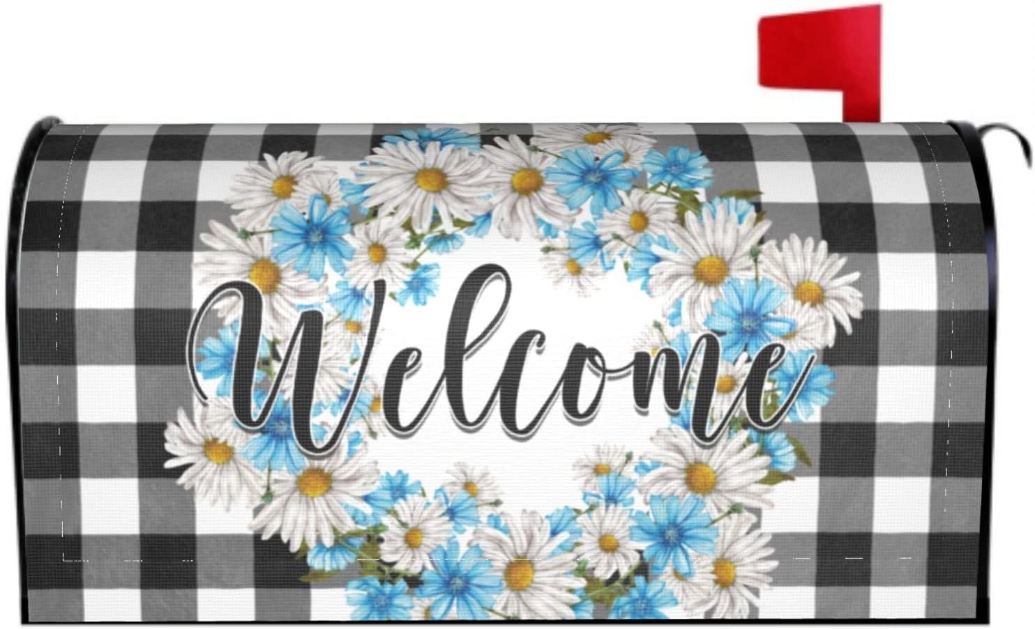 Spring Welcome Mailbox Cover Magnetic Standard Size 21" x 18" Daisy ...