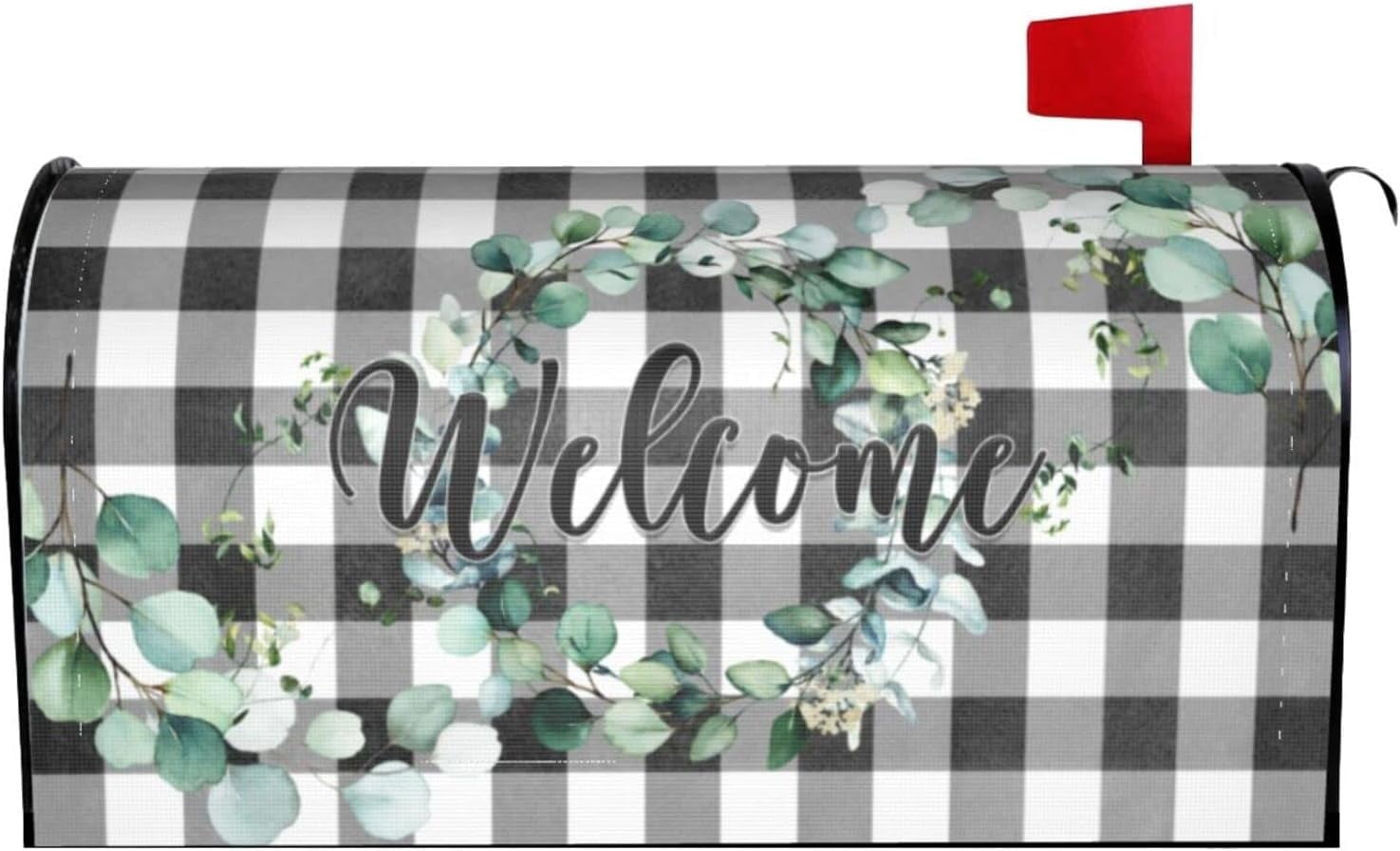 Spring Welcome Mailbox Covers Magnetic Standard Size 18 X 21 Green Leaf ...