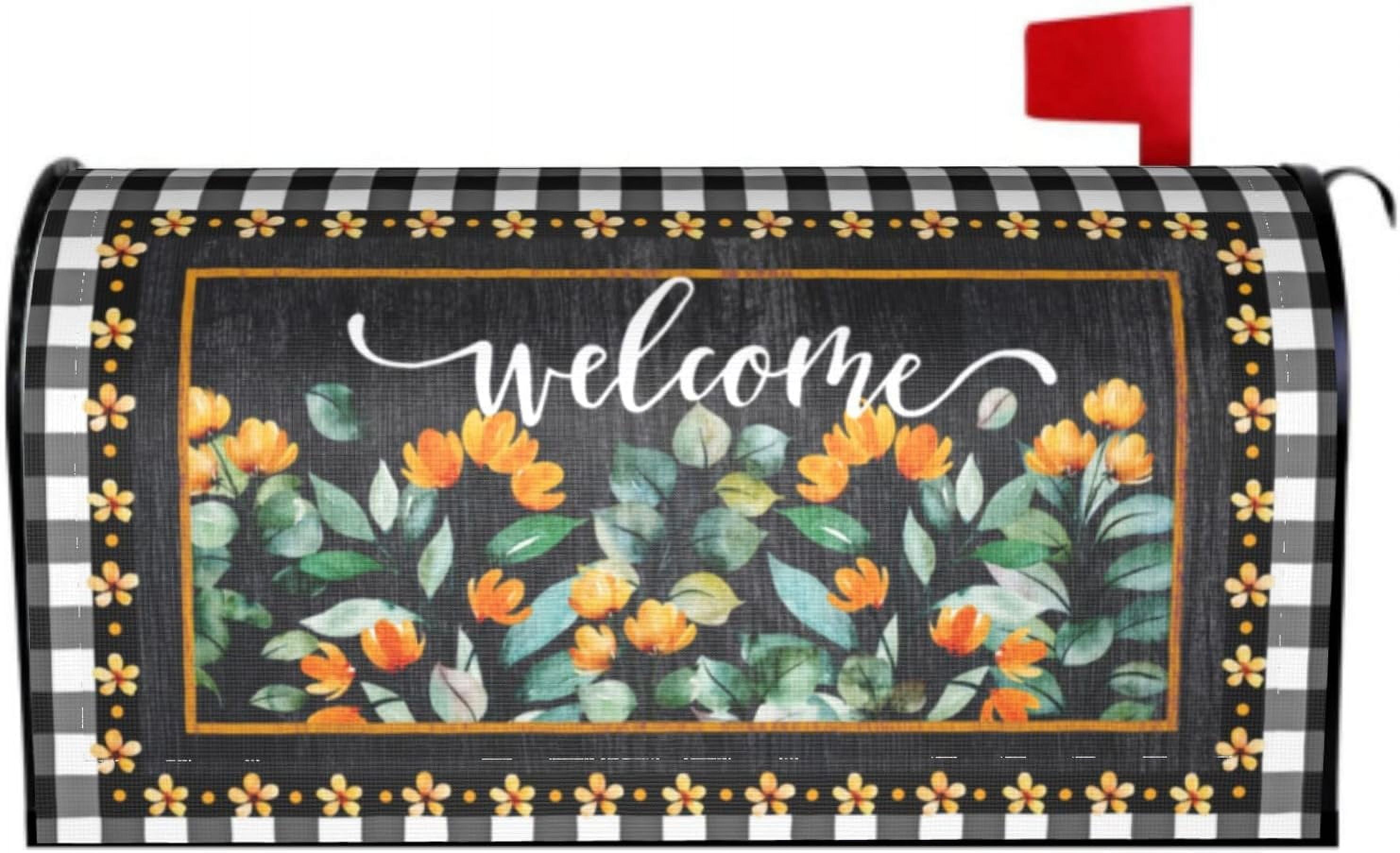 Spring Welcome Mailbox Covers Magnetic Standard Size 18 X 21 Inch ...