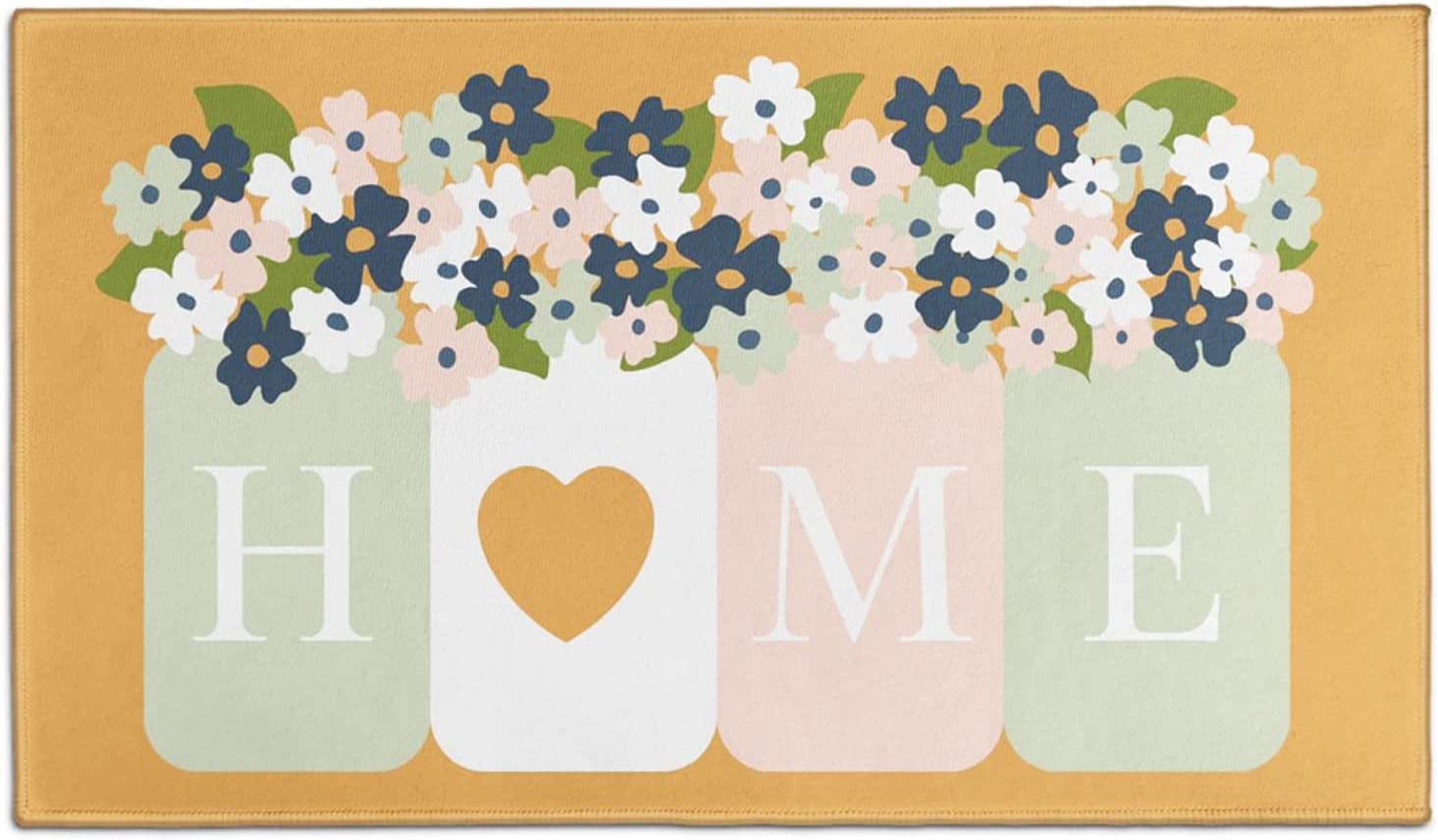 Spring Welcome Mat Spring Door Mat Spring Flower Doormat Welcome Spring ...