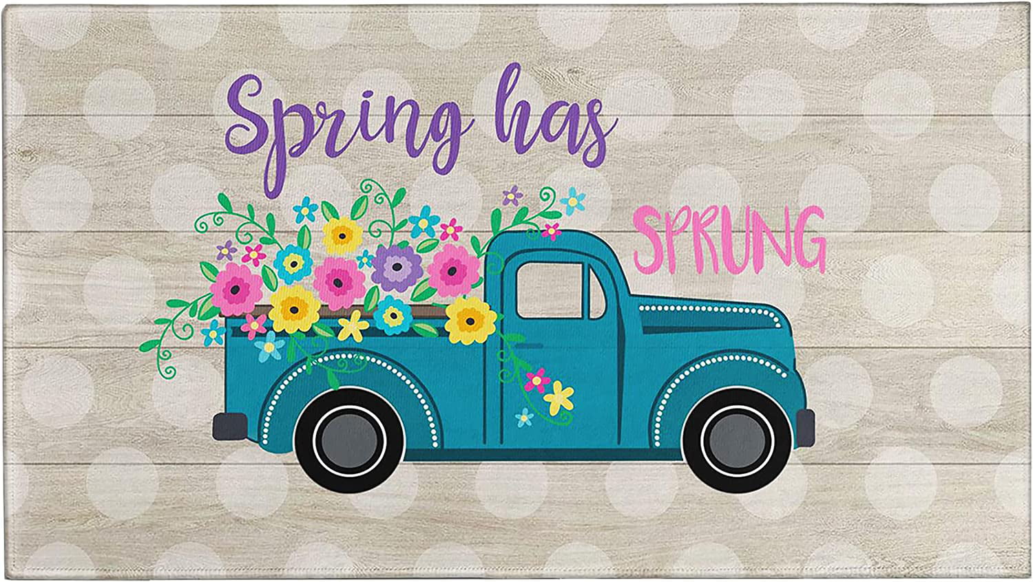 Spring Welcome Mat Spring Door Mat Spring Flower Doormat Welcome Spring ...