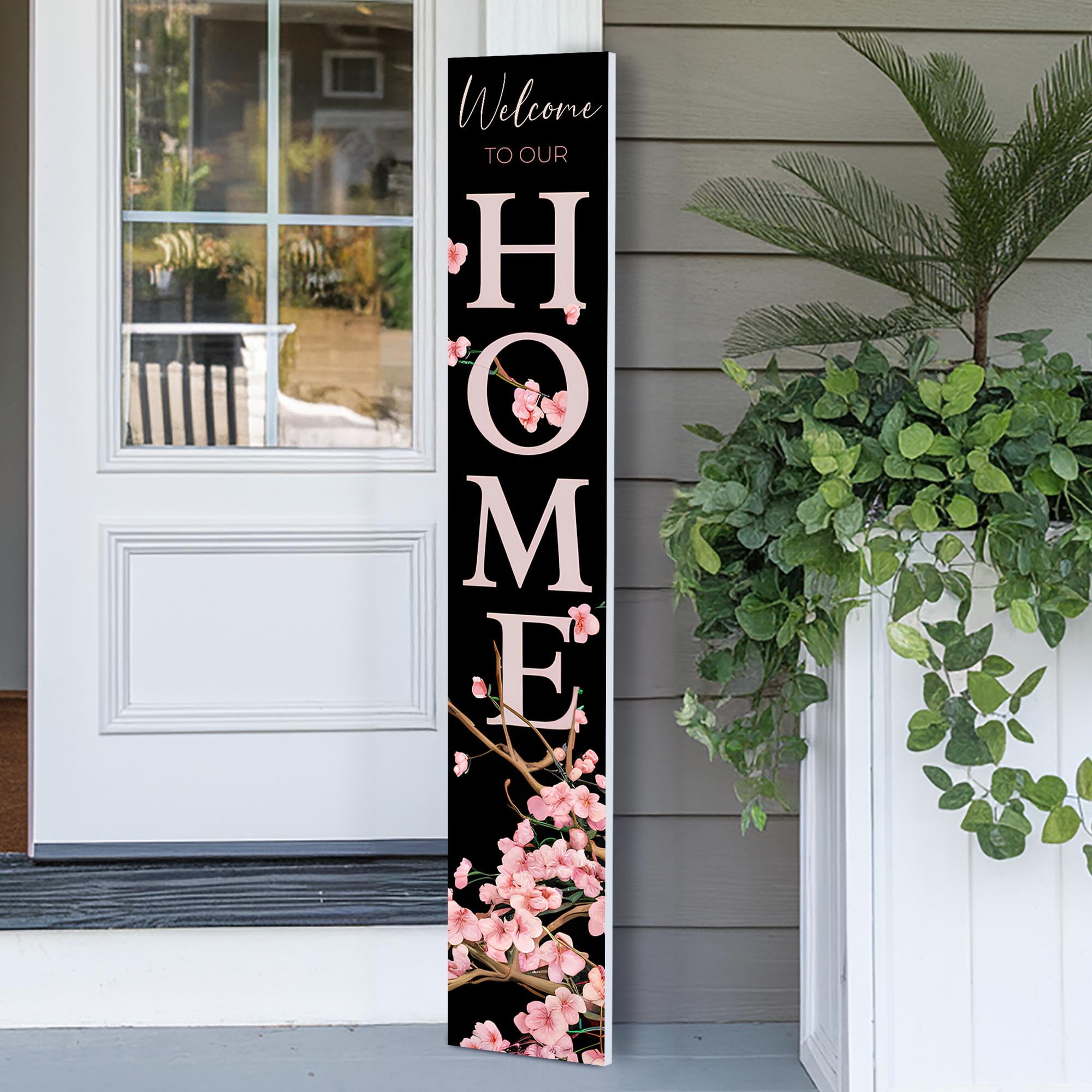 Spring Welcome Sign for Front Porch 8x48 Inches, Durable PVC Outdoor ...