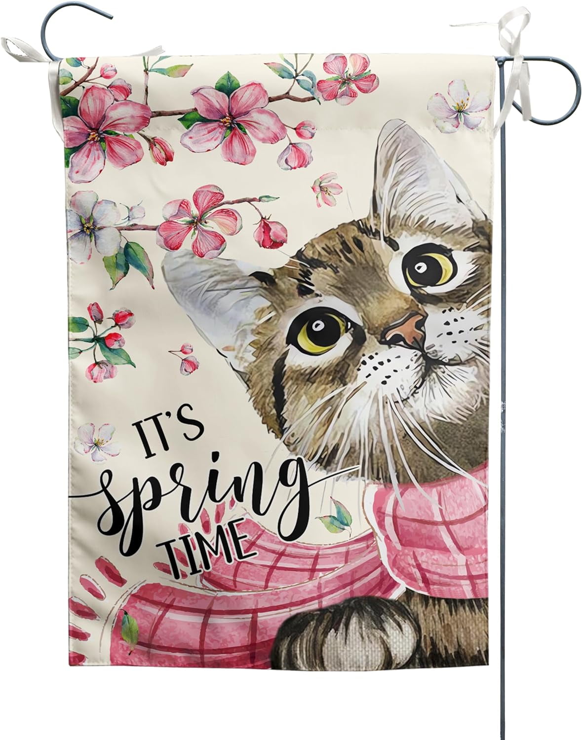 Spring Welcome Tulip Garden Flags Butterfly Yellow Tulip House Flag ...