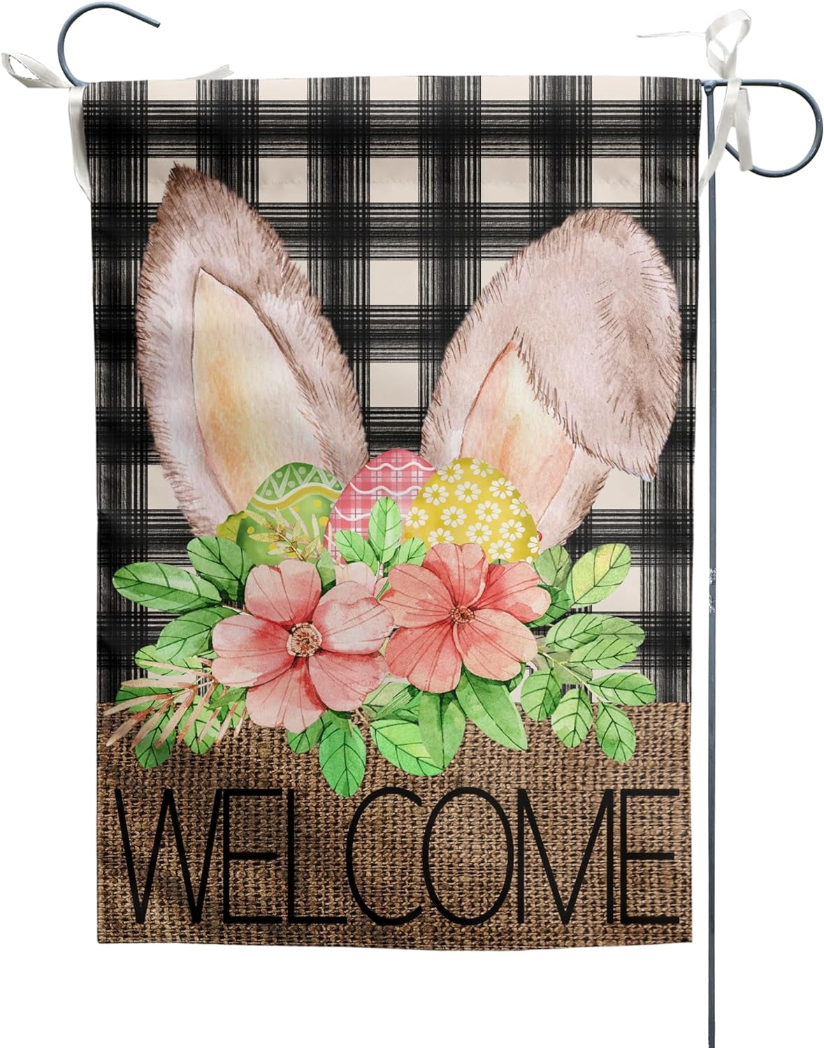 Spring Welcome Tulip Garden Flags Butterfly Yellow Tulip House Flag ...