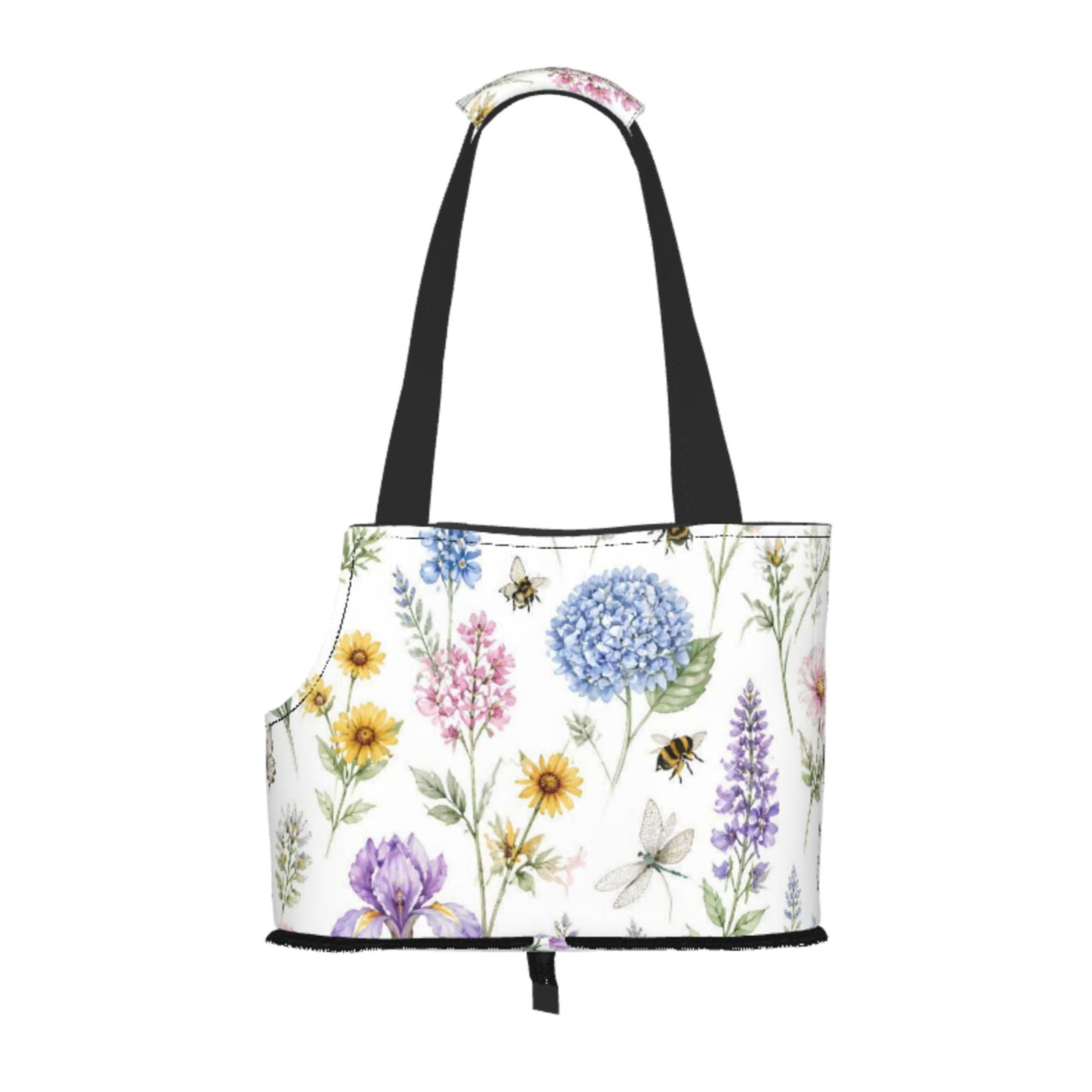Spring Wildflower Bee Pet Tote Bag Lightweight Shoulder Bag for ...