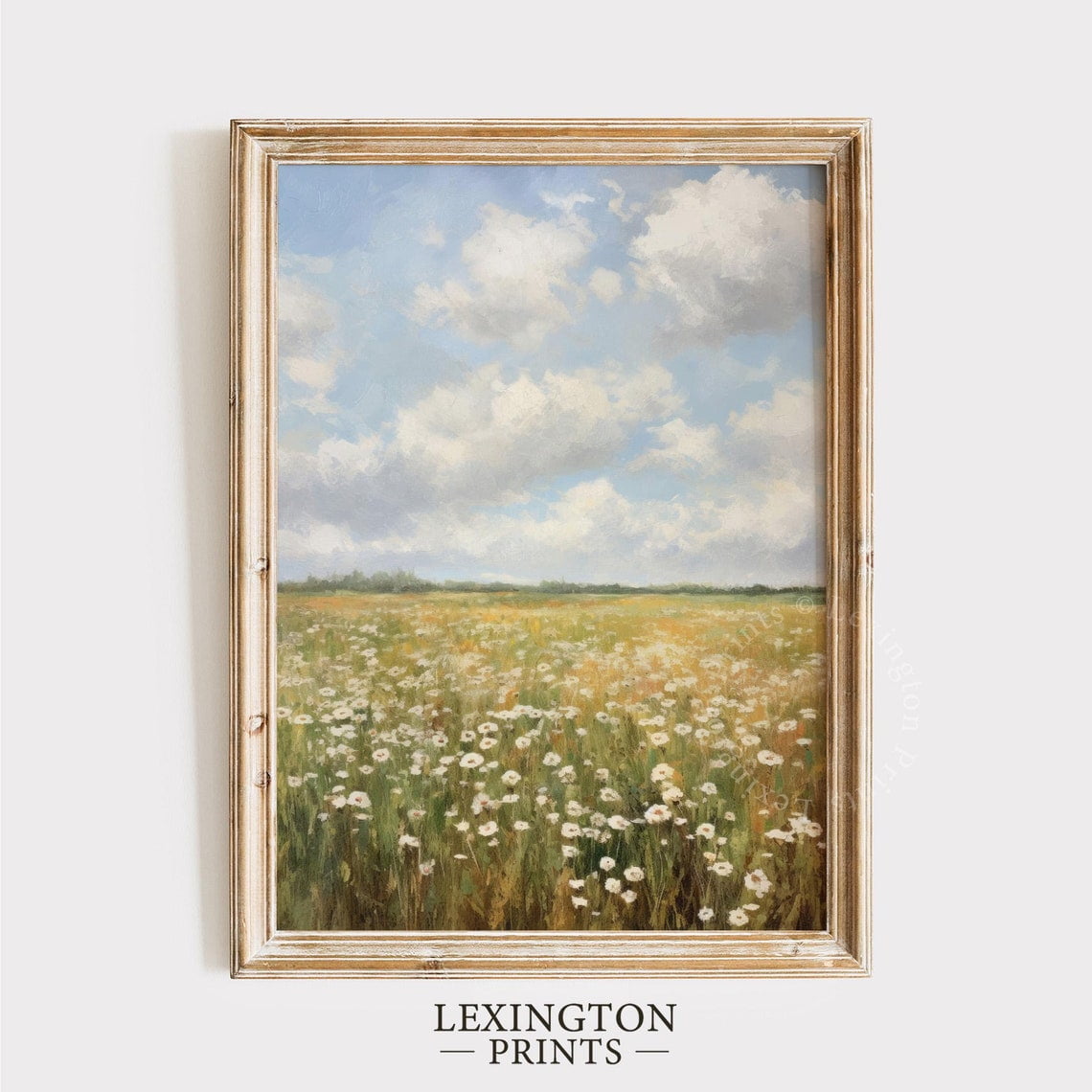 Spring Wildflower Field Landscape Painting Floral Print Spring Decor ...