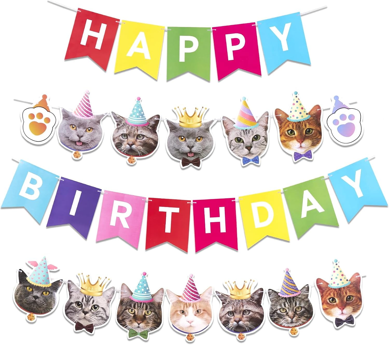 Spring Wildflower Happy Birthday Banner Green Spring Butterfly Flowers ...