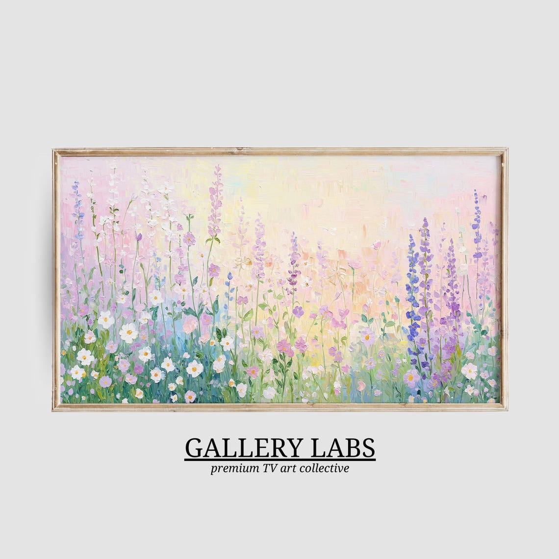 Spring Wildflower Samsung Frame Tv Art • Abstract Flower Garden Art ...