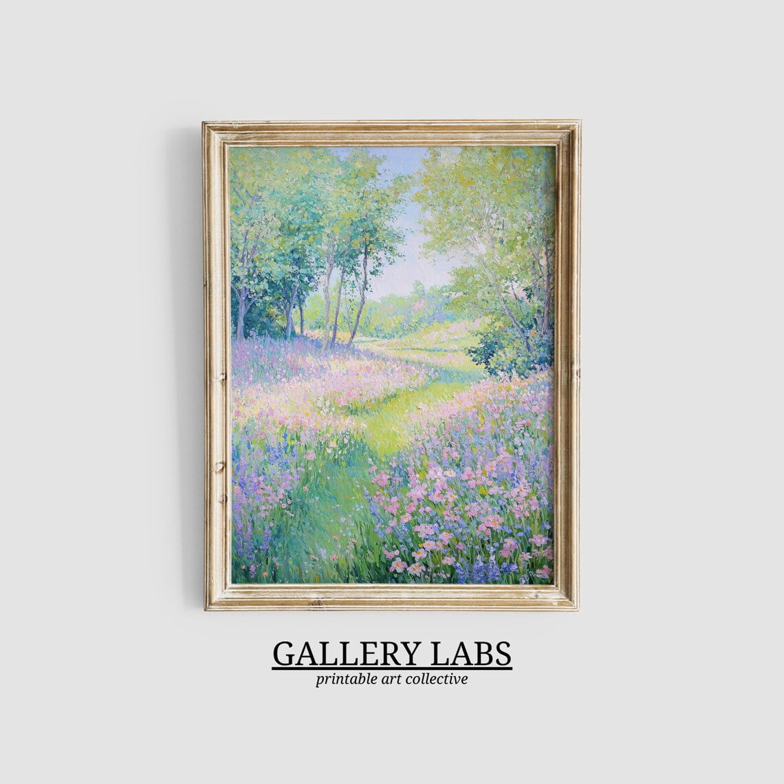 Spring Wildflower Wall Art • County Landscape Painting • Farmhouse ...