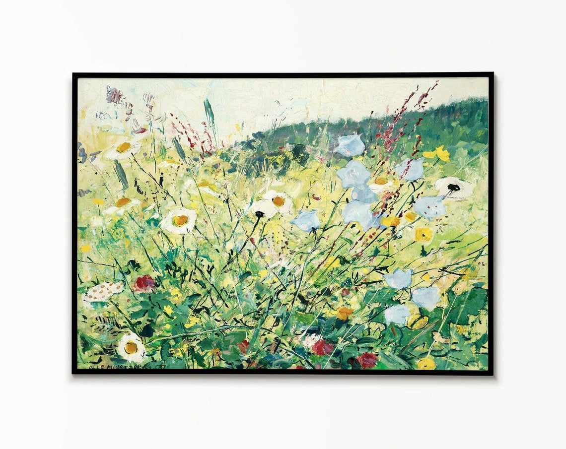 Spring Wildflowers Landscape Print, Vintage Art, Summer Wall Art, 19Th ...
