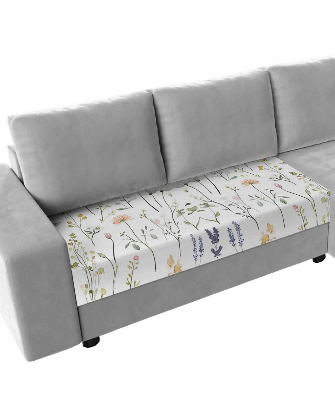 Spring Wildflowers Sofa Couch Cushion Covers Washable, Removable ...