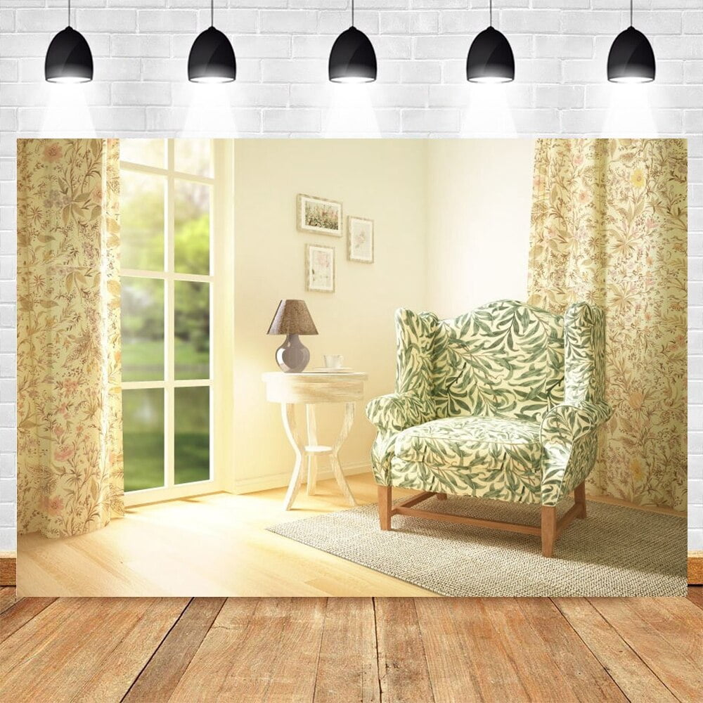 Spring Window Scenery Photography Backdrop Floral Home Room Interior Photocall Background Party ...