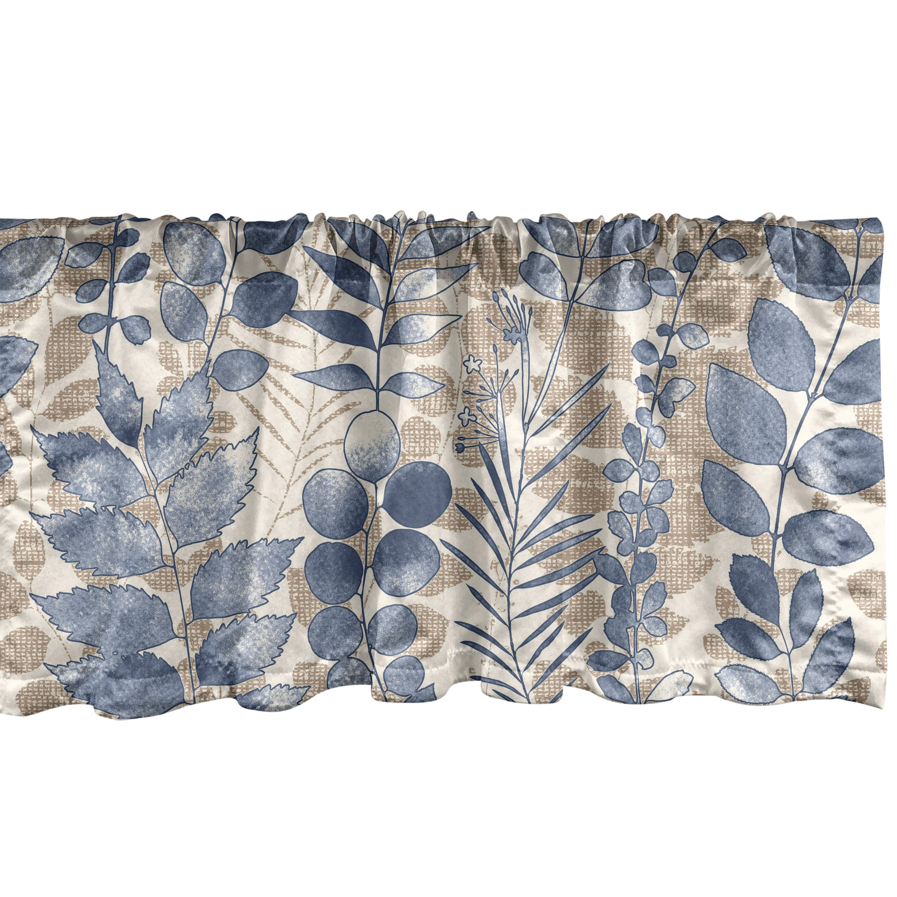 Spring Window Valance, Nature Concept Continuous Overlapped Leaves ...