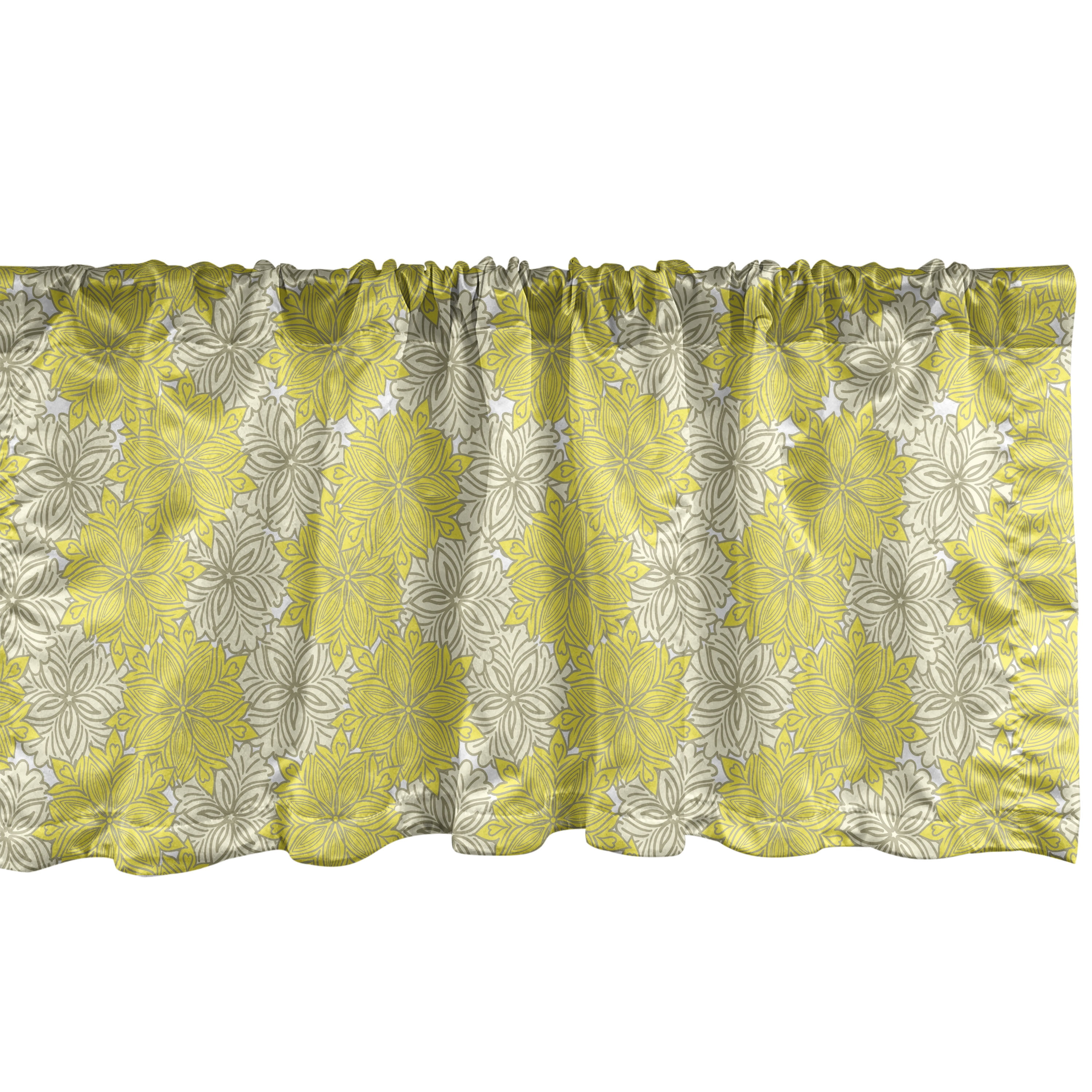 Spring Window Valance Pack of 2, Bicolor Floral Arrangement Seasonal ...
