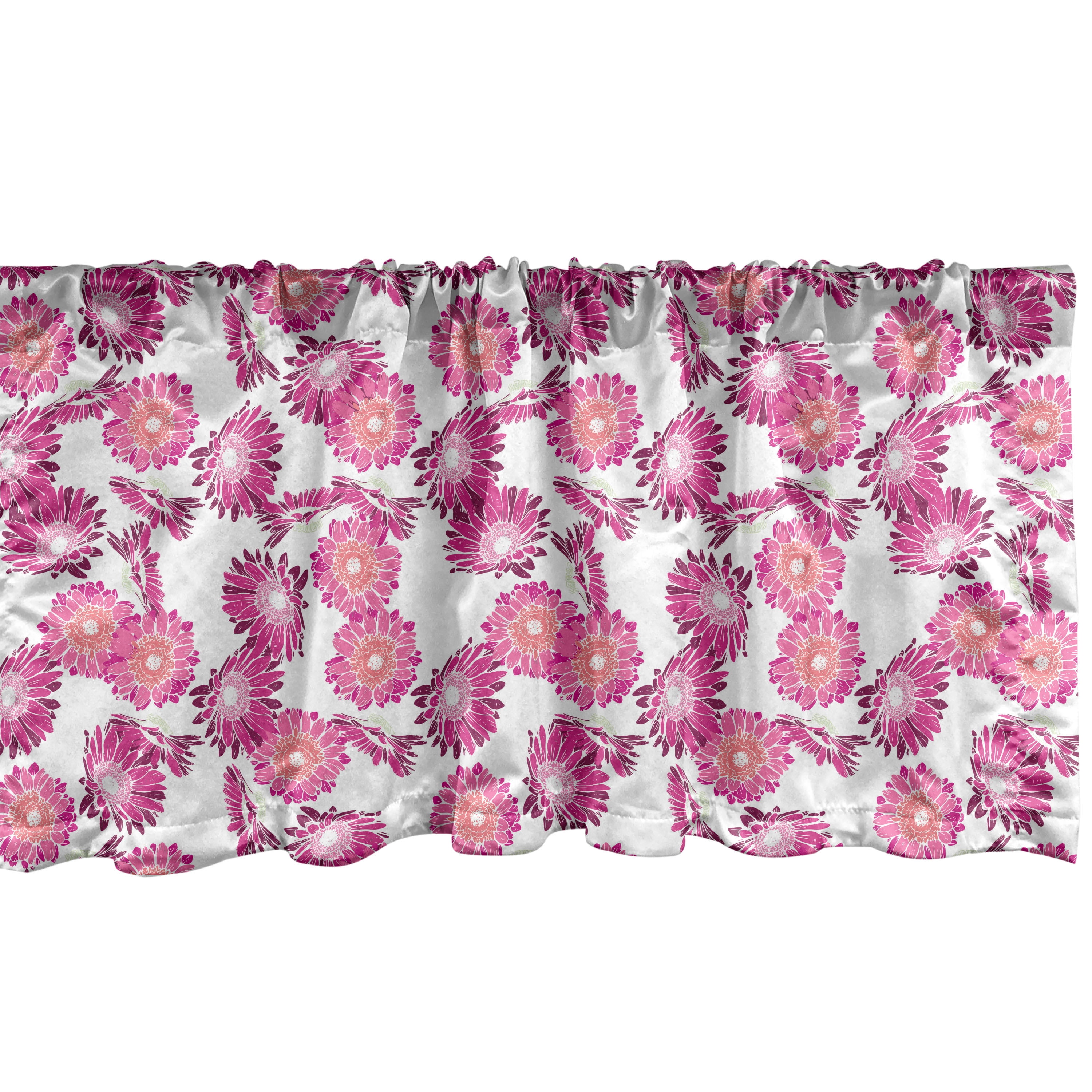Spring Window Valance Pack of 2, Gerbera Blossoms Opening Up Petals ...