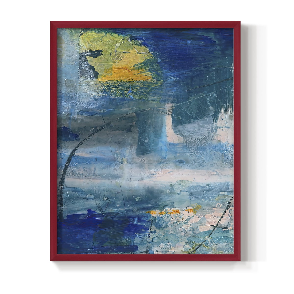 Spring Winds I in Red Solid Wood 16 x 20 Framed Print - Walmart ...