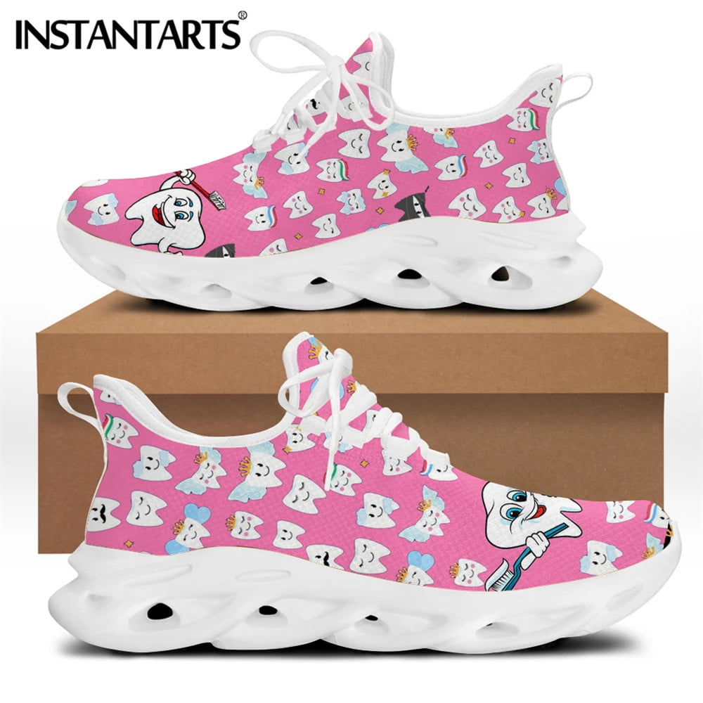 Spring Women Dentist Shoes Black Tooth/Teetn Dental Breathable Flat ...