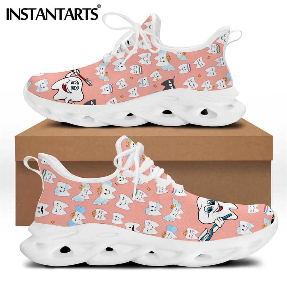 Spring Women Dentist Shoes Black Tooth/Teetn Dental Breathable Flat ...