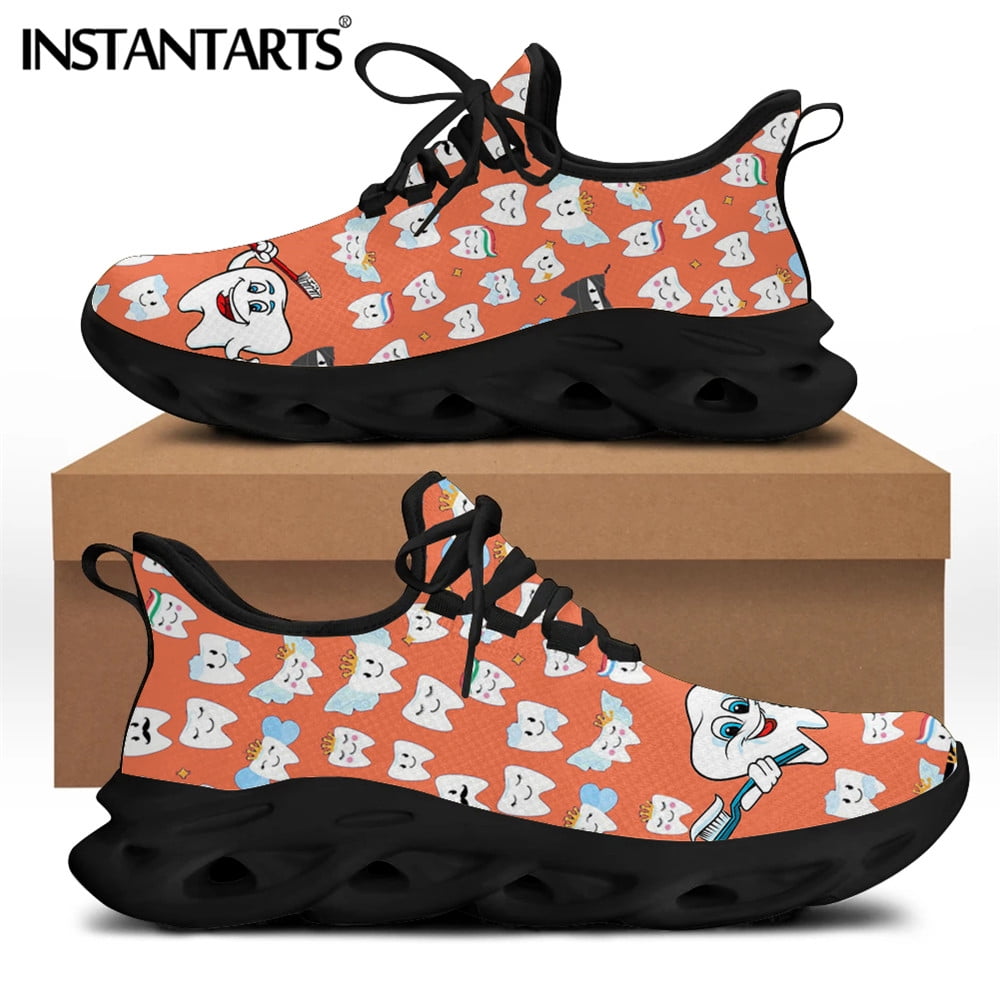 Spring Women Dentist Shoes Black Tooth/Teetn Dental Breathable Flat ...